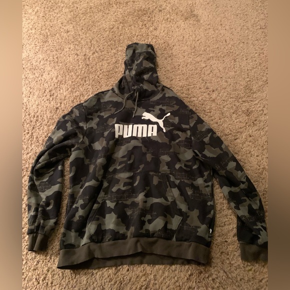 Puma | Shirts | Puma Dark Camouflage Hoodie | Poshmark
